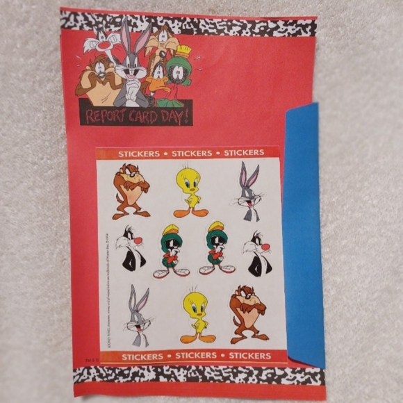 Warner Bros. | Other | Vintage Looney Tunes Report Card Day Stationery ...